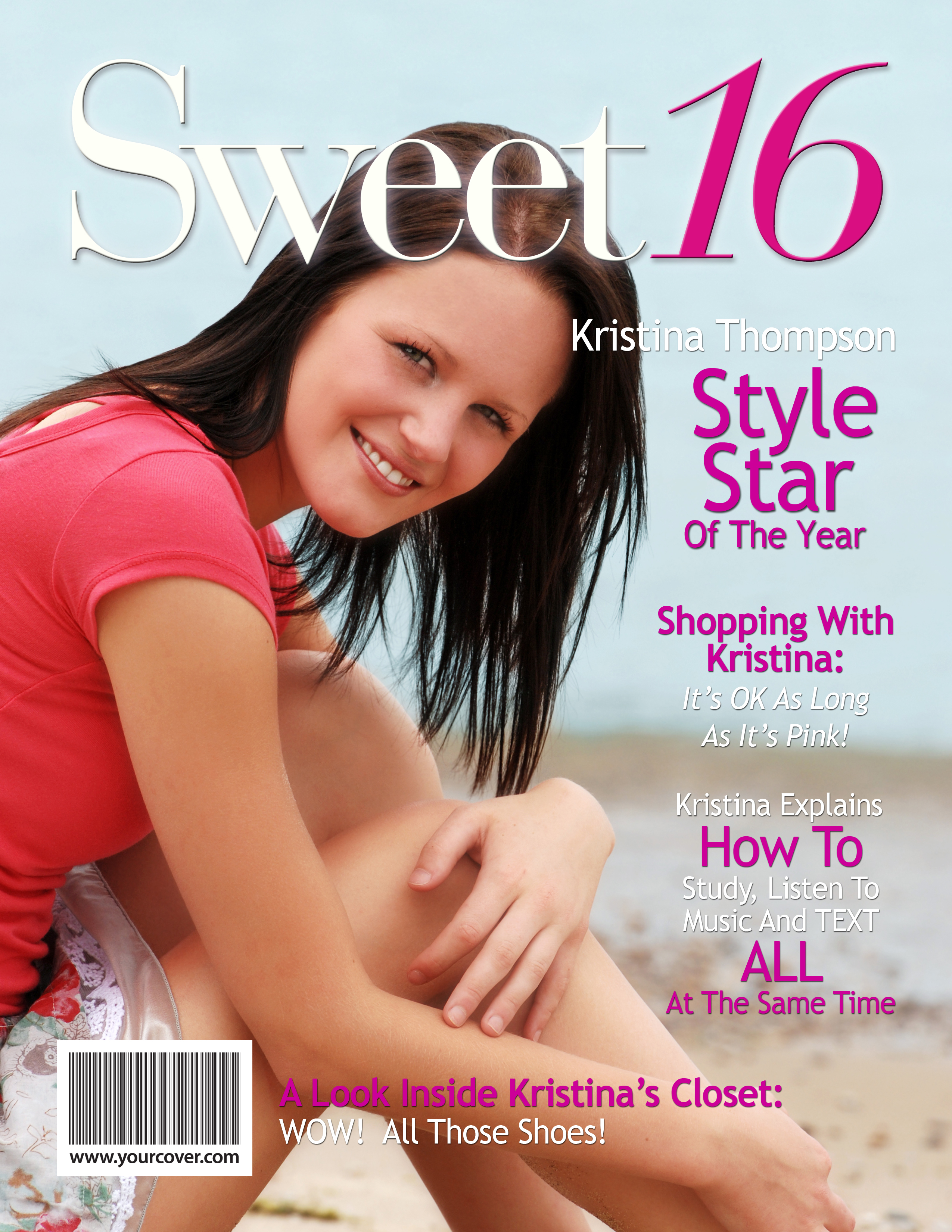 Sweet 16 Magazine Cover Template — Personalized Birthday Cover | YourCover