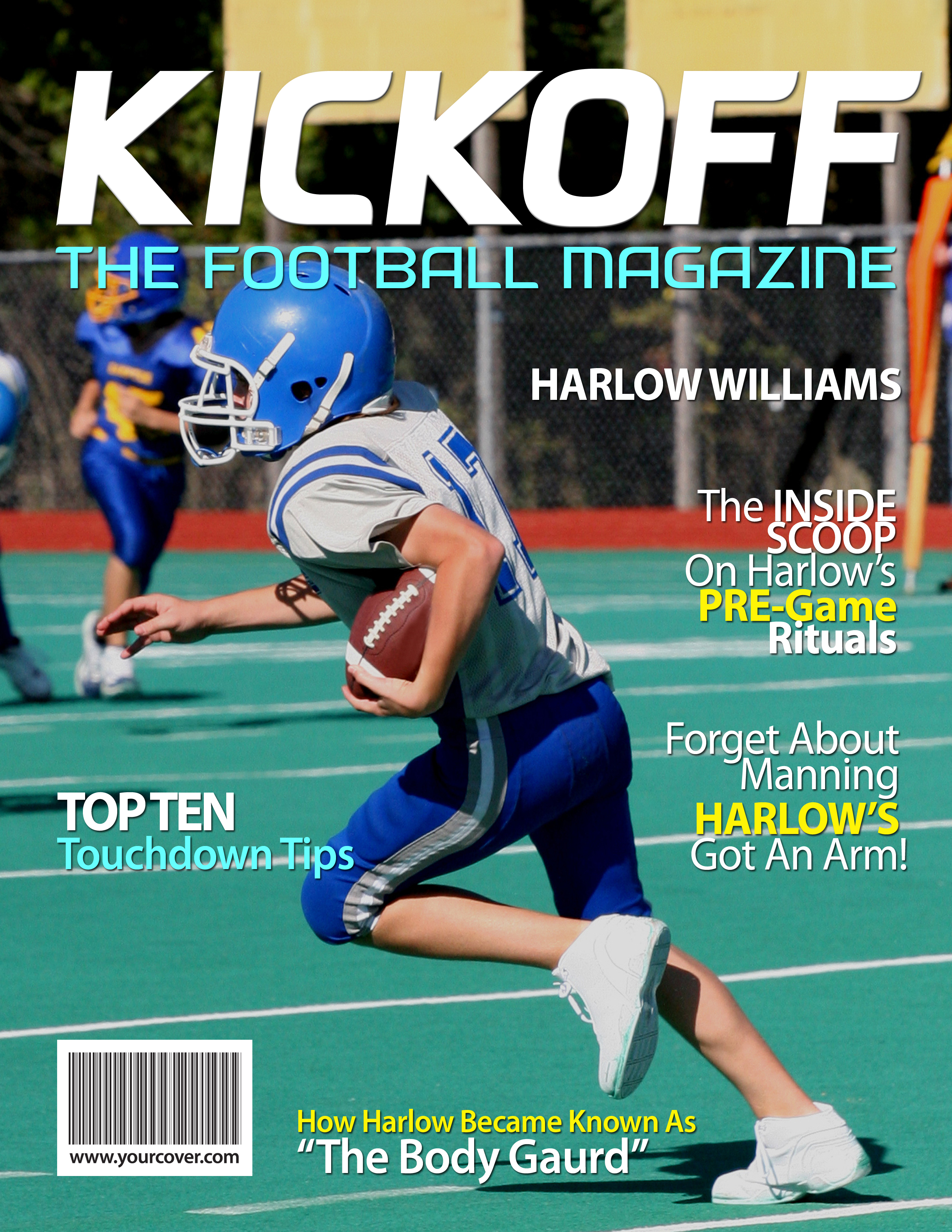 Football Magazine Cover Template — Personalized Sports Cover | YourCover