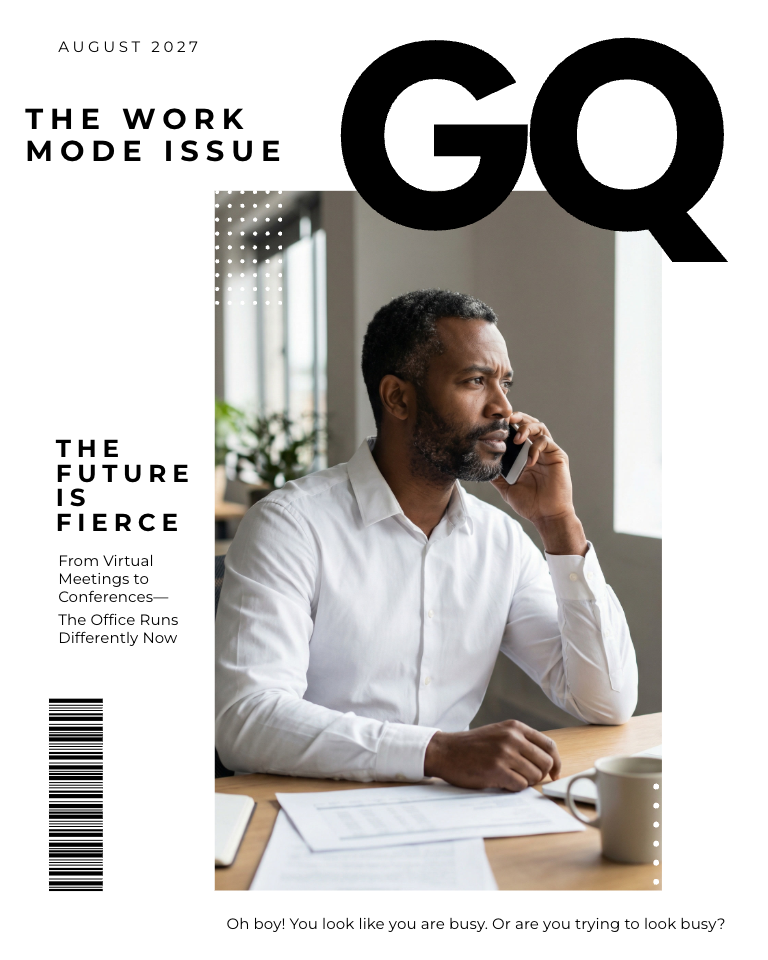 GQ Work Magazine Cover Template — Personalized Business Cover | YourCover